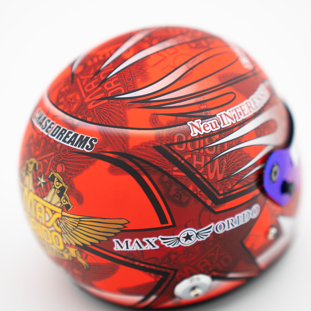 Max Orido Mini Helmet 1:2 Scale RED Edition 2025 (Carbon Fiber ...