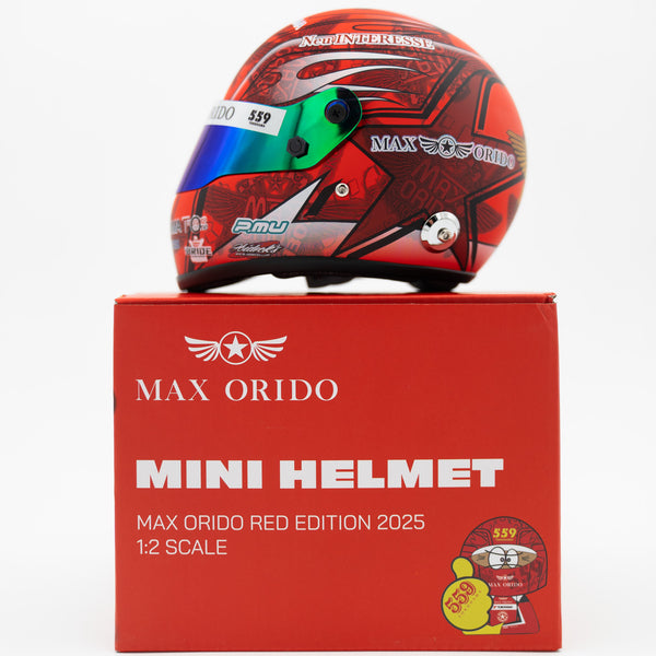 Max Orido Mini Helmet 1:2 Scale RED Edition 2025 (Carbon Fiber ...